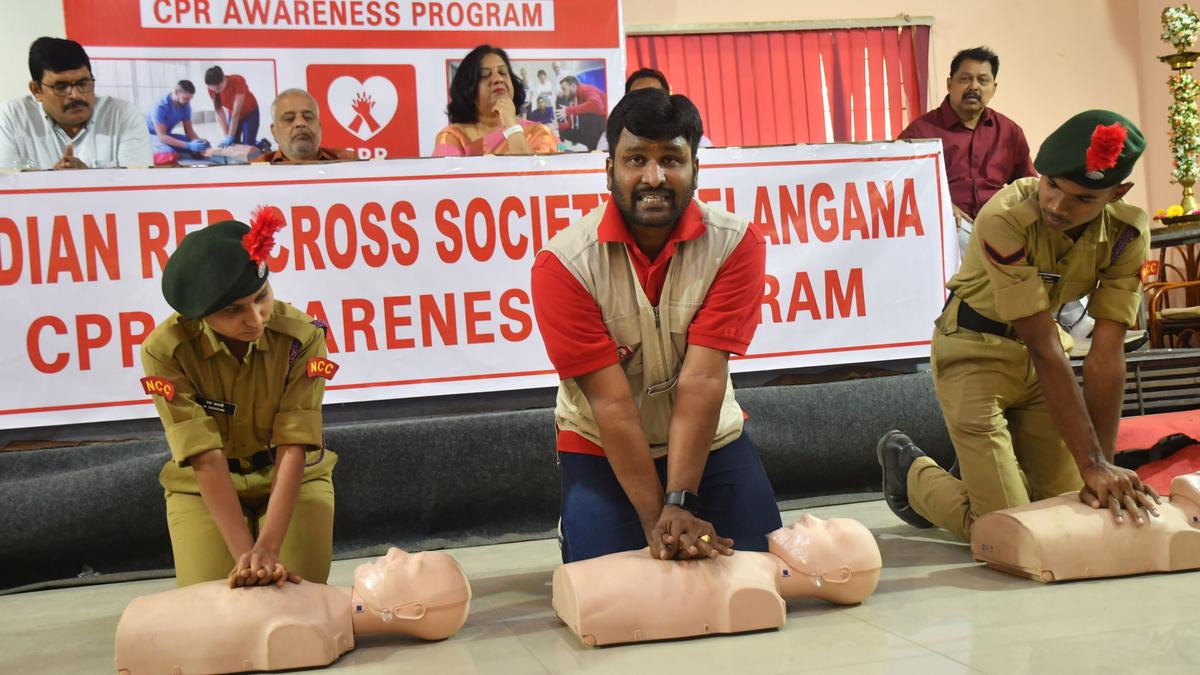 Telangana chapter of Indian Red Cross Society launches CPR awareness programme - The Hindu